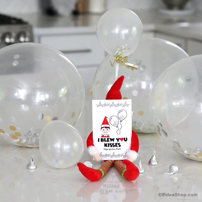 Elf Balloon Kisses - Printable Note from the Elf – The Elf Ideas Shop